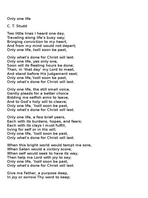 Charles Thomas Studd Only One Life Pdf