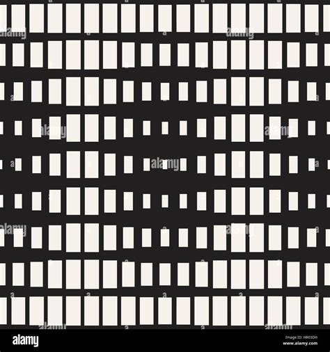 Repeating Rectangle Shape Halftone Modern Geometric Lattice Texture Vector Seamless Monochrome