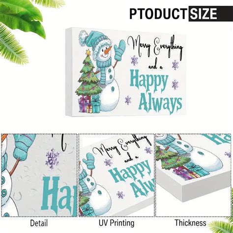 메리 에브리씽 앤 해피 올웨이즈 센터피스 크리스마스 시즌 우드 테이블 사인 전기 없이 집과 사무실을 Temu Republic Of Korea