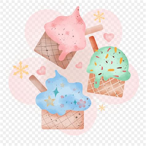 완벽 한 트리플 아이스크림 컵 세트 손으로 그려진 된 스타일 핑크 꽃 일러스트 배경 컵 아이스크림 젤라토 Png 일러스트 및 Psd 이미지 무료 다운로드 Pngtree