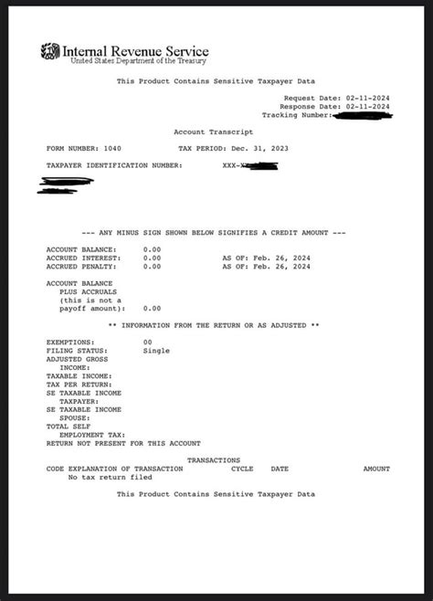 Filed 2 01 Accepted 2 02 “no Record Of Return Filed” R Irs