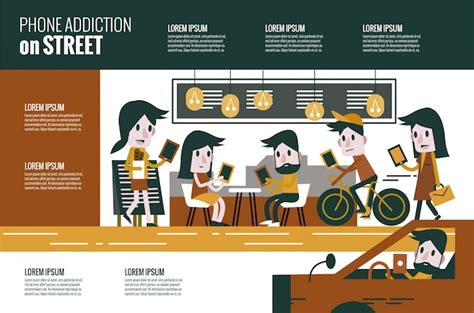 Premium Vector Phone Addiction Infographic