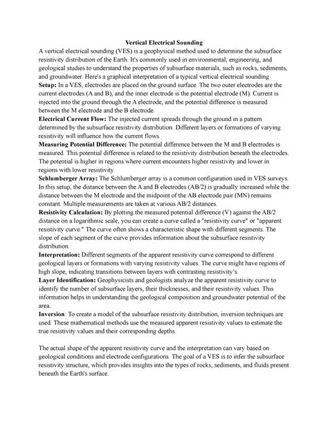 Vertical Electrical Sounding Its Commonly Used In Environmental Engineering And Geological