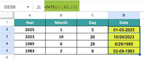 DATE Function In Google Sheets Examples Formula How To Use