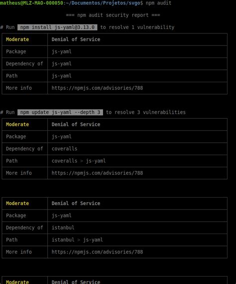 The Js Yaml Dependency Are Vulnerable · Issue 1088 · Svgsvgo · Github