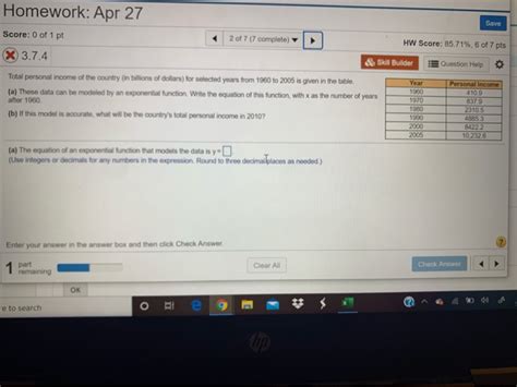 Solved Save Homework Apr 27 Score 0 Of 1 Pt X 3 7 4 2 Of