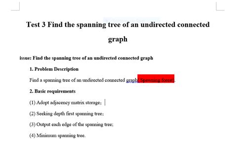 Solved Test 3 Find The Spanning Tree Of An Undirected Chegg Com