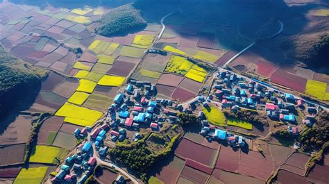 한국 마을의 항공 사진 높은 해상도 국내여행 시골 들판 배경 일러스트 및 사진 무료 다운로드 Pngtree