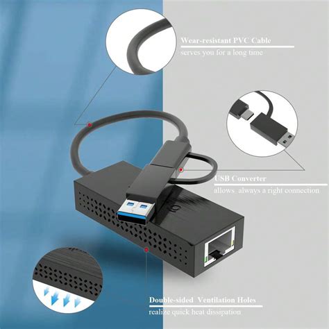 Wavlink Wavlink Usb C And Usb A To 2 5 Gigabit Ethernet Adapter Compact And Portable 2 In 1 Usb 3