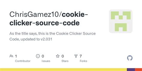 GitHub ChrisGamez Cookie Clicker Source Code As The Title Says This Is The Cookie Clicker