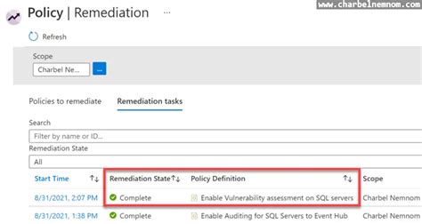 Enable Vulnerability Assessment On Sql Servers With Azure Policy Charbel Nemnom Mvp Mct