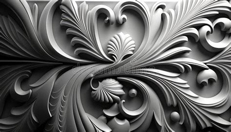 Abstract Grayscale Composition Background Generative Ai Stock