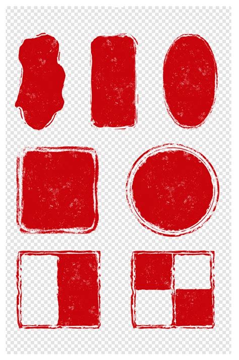 印章印泥朱砂中国红素材 花瓣网