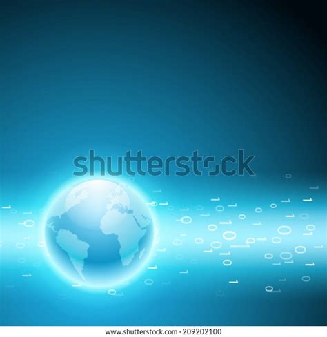 Stream Binary Code Globe Eps10 Vector Stock Vector Royalty Free 209202100 Shutterstock