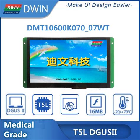 Dwin 7 0 Inch 1024 600 Hmi Smart Integrated Uart Serial Tft Lcd Display Smart Display And Lcd