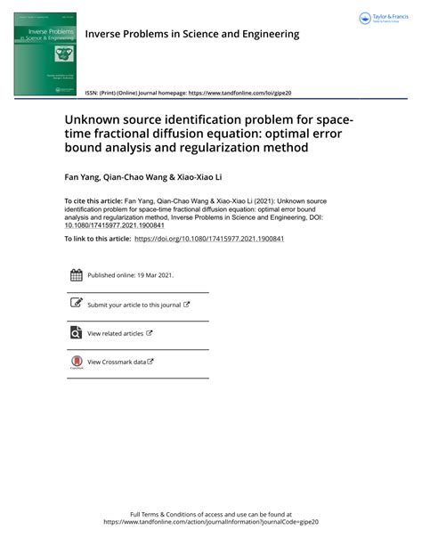 Pdf Unknown Source Identification Problem For Space Time Fractional