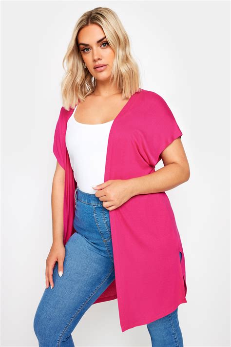 Yours Plus Size Pink Short Sleeve Cardigan Yours Clothing