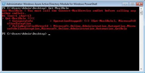 Windows Azure Active Directory Module For Windows Powershell 1