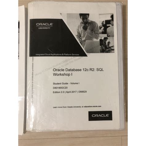 原文書 oracle database 12c r2 sql workshop i 與 sql workshop ii 蝦皮購物