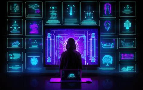 Premium Ai Image A Hacker Types A Digital Code On A Laptop Keyboard To Infiltrate The