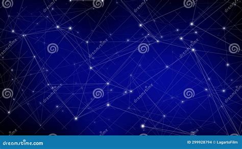 Technology Science Connected Lines On Blue Abstract Connections Dynamic Patterns And Visual