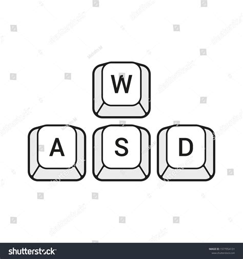 Wasd Keyboard Buttons Icon Game Control Stock Vector Royalty Free 1577954131 Shutterstock