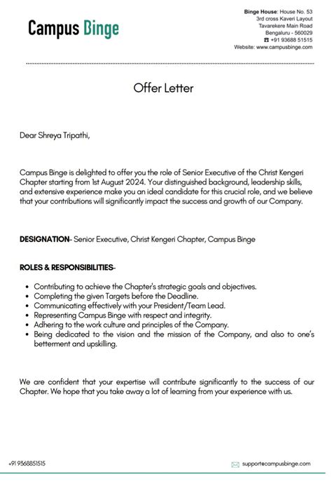 Shreya Tripathi On Linkedin Offeraccepted Campusbinge Careerjourney