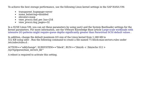 Linux Kernel Settings Validation Guide—sap Hana On Dell Emc Poweredge