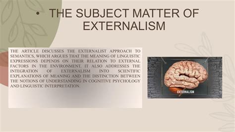 Short Description About Externalism With Examples Ppt