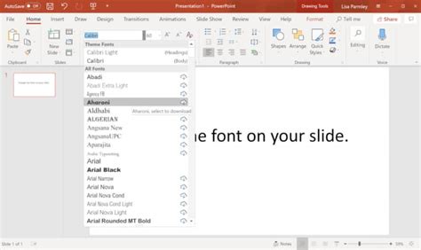 Change Default Font In PowerPoint Course Method