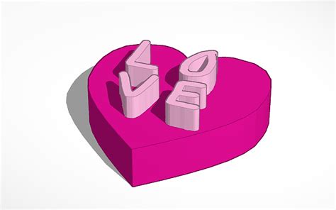 3d Design Love Heart Shape Tinkercad