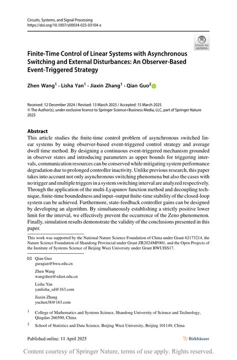 Finite Time Control Of Linear Systems With Asynchronous Switching And