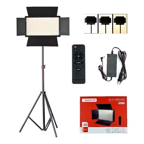 Iluminador Led Tomate Mlg 108 1064 Leds 40w Com Tripé Eshop10 Loja Equipamentos Fotográficos
