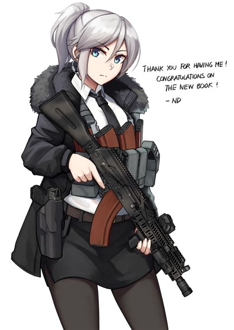 Ndtwofives Original Commentary Request Highres Korean Commentary 1girl Ak 104 Black