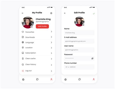 User Profile Daily Ui Challenge Behance