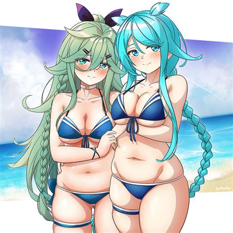 海風たちの水着、どうかしら？ アーサー さんのイラスト ニコニコ静画 イラスト