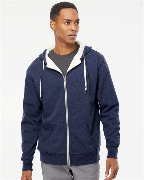 Unisex Heavyweight Sherpa Lined Zip Hood Independent Trading Co