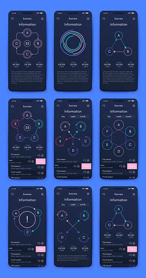비즈니스 브로셔를 위한 최신 인포그래픽 벡터 요소입니다 웹 사이트 기업 브로셔 광고 및 마케팅에 사용합니다 원형 차트 선 그래프