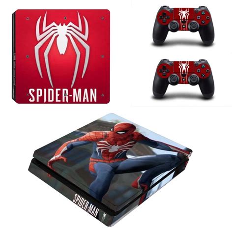 Виниловые наклейки на PS4 SLIM и Dualshock Spider-Man Sony PlayStation ...