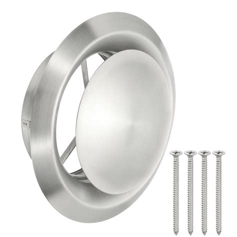 Uxcell Round Ceiling Diffuser 304 Stainless Steel Adjustable Wall Air