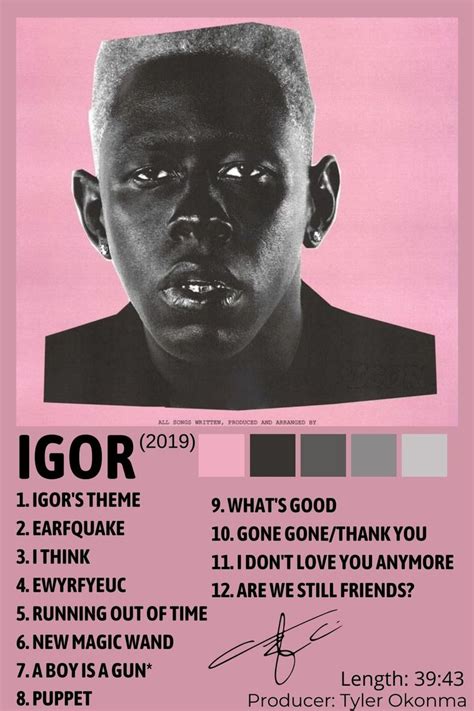Igor Mini Poster Tyler The Creator Poster Ideias Para Decorar Quarto