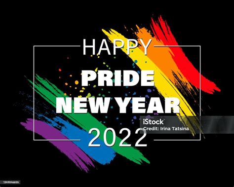 메리 크리스마스 프라이드 달과 국기 배너와 함께 행복 한 새해 2022 로고 카드 무지개 프라이드 크리스마스 트리 기호 마음과