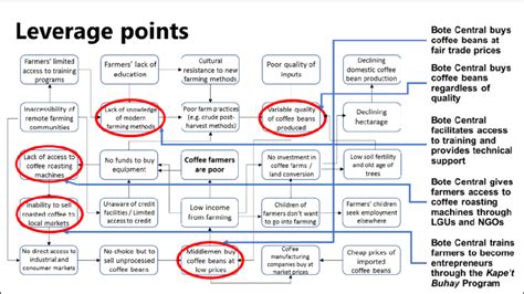 Leverage Points In The Systems Map And Bote Centrals Interventions