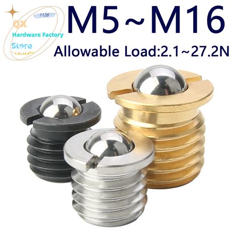 Qx413 M5 ~ M16 Фабричный выход Пружинный шариковый плунжер с прорезями Латунь углеродистая сталь