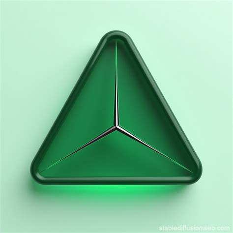 Isosceles Triangle In Light Green Ball Stable Diffusion Online