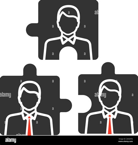 Teamwork Glyph Icon Team Problem Solving Personnel Interaction