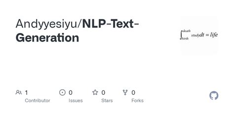 Github Andyyesiyunlp Text Generation