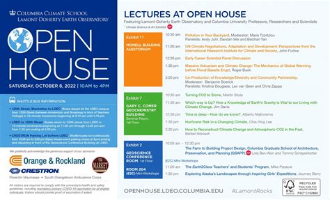 Explore The 2022 Exhibit Map And Lecture Schedule Lamont Doherty Earth