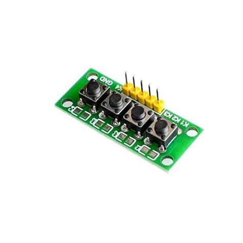 Diy Kit 1x4 4 Independent Key Button Keypad Keyboard Module Mcu For
