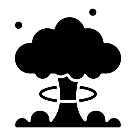 Nuclear Explosion Glyph Icon 8696578 Vector Art At Vecteezy